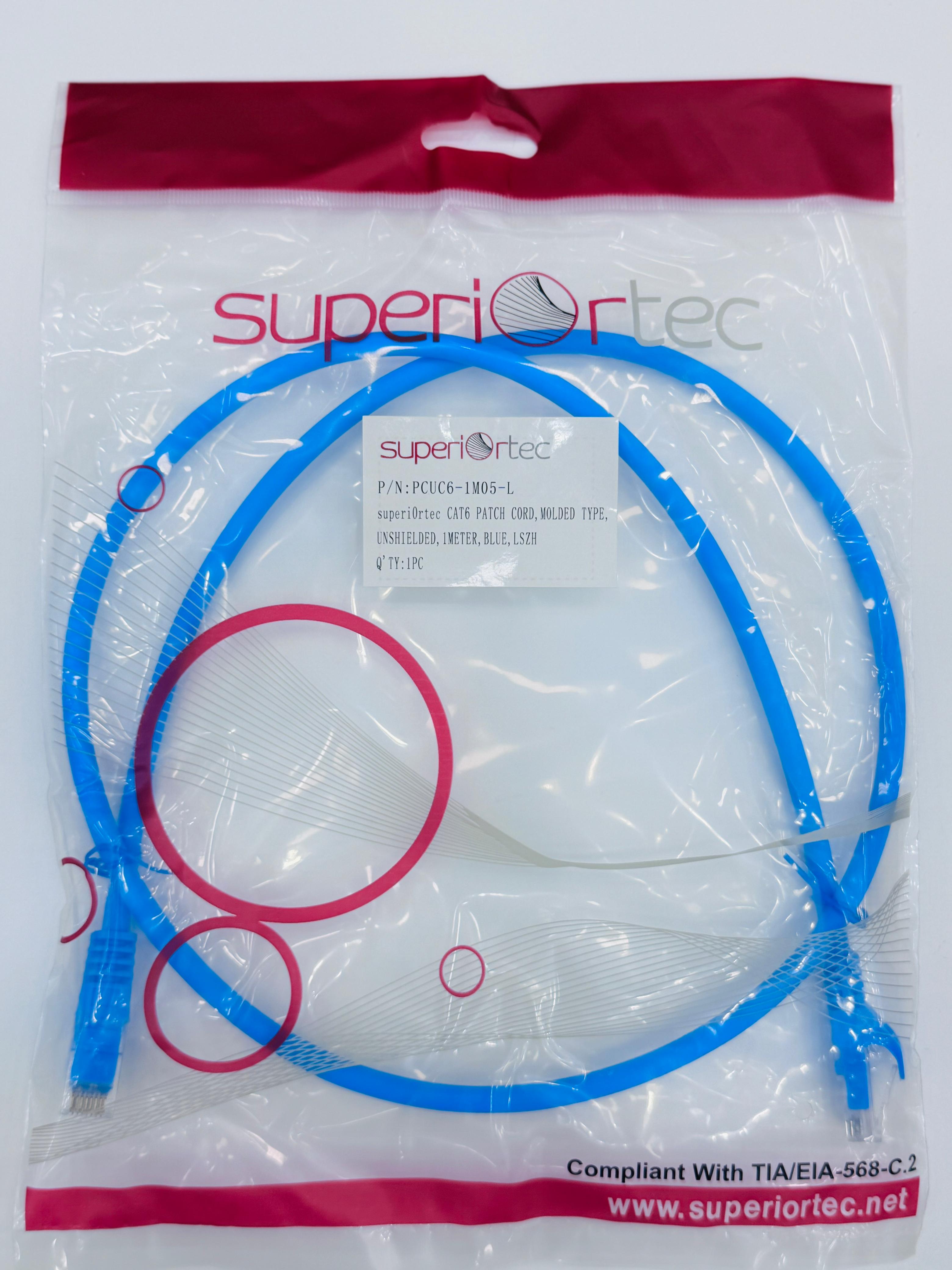 SuperiOrtec CAT6 1MTR PATCH CORD-BLUE – Maargga Technologies LLC